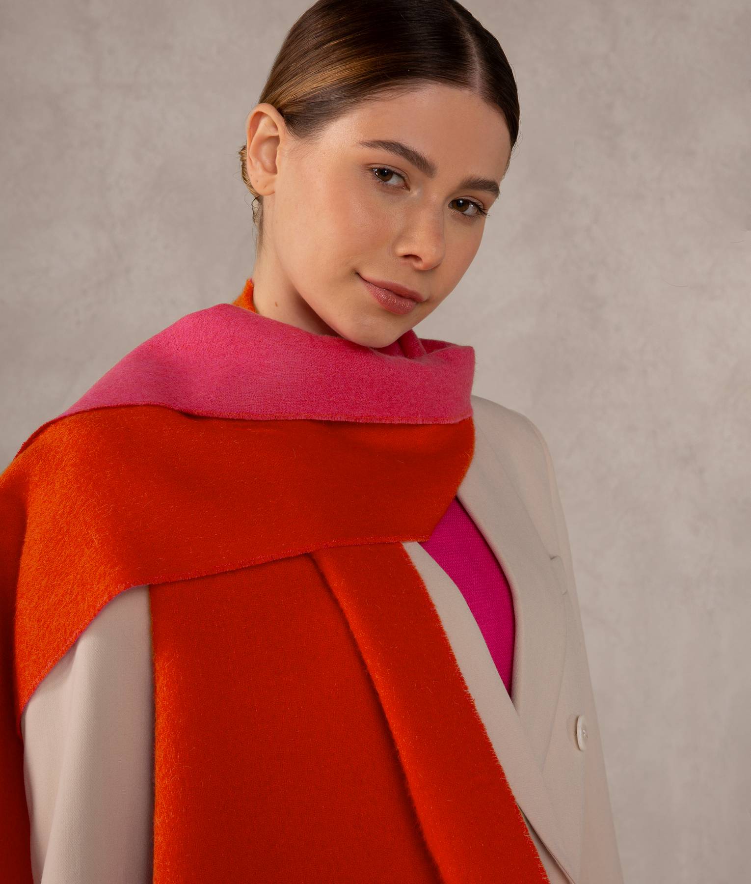 Chalina Doble Cara - Granadina Roja Y Rosa Carmin